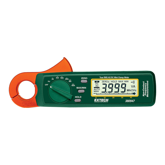 EXTECH INSTRUMENTS 380947 USER MANUAL Pdf Download | ManualsLib