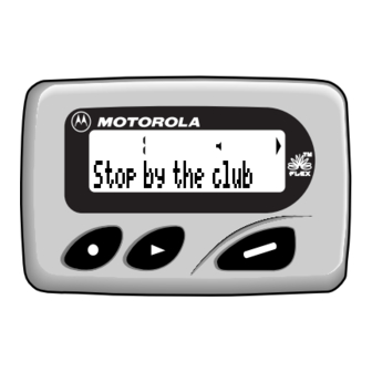 MOTOROLA JAZZ PAGER USER MANUAL Pdf Download | ManualsLib