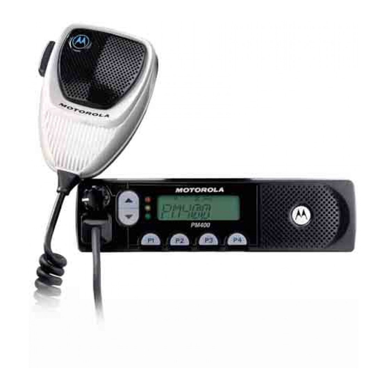MOTOROLA PM400 USER MANUAL Pdf Download | ManualsLib