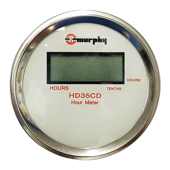 MURPHY DIGITAL TIME METERS HD35-CD PRODUCT MANUAL Pdf Download | ManualsLib