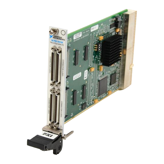 NATIONAL INSTRUMENTS NETWORK DEVICE NI PXI-7811R QUICK START MANUAL Pdf ...
