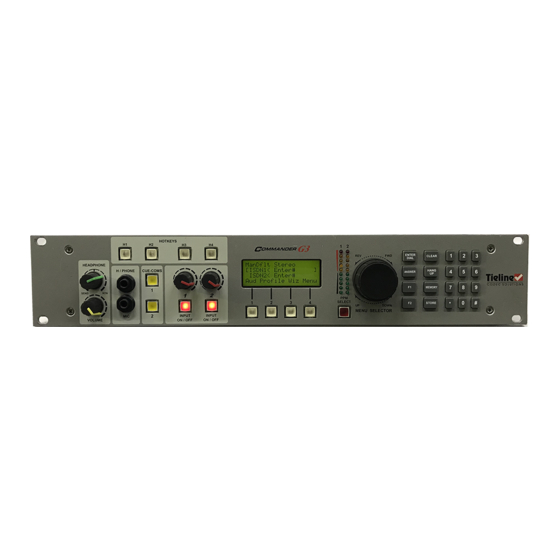 TIELINE COMMANDER G3 TLR300 REFERENCE MANUAL Pdf Download | ManualsLib