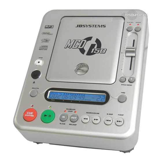JB SYSTEMS MCD 150 OPERATION MANUAL Pdf Download | ManualsLib