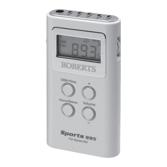 ROBERTS SPORTS 995 USER MANUAL Pdf Download | ManualsLib