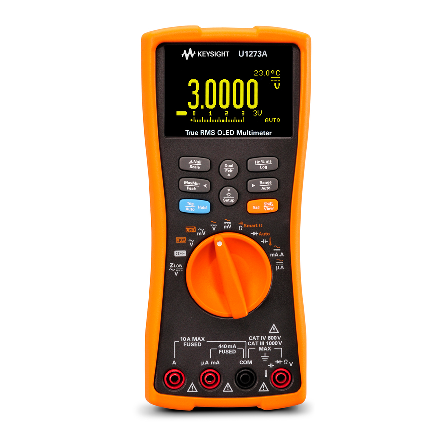 KEYSIGHT U1273A QUICK START MANUAL Pdf Download | ManualsLib