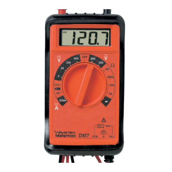 WAVETEK DM7 OPERATOR'S MANUAL Pdf Download | ManualsLib