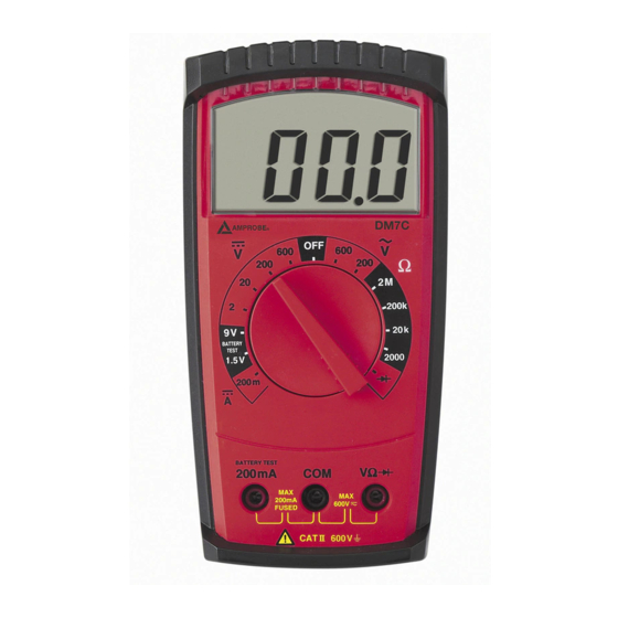 AMPROBE DM7C USER MANUAL Pdf Download | ManualsLib