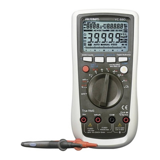 VOLTCRAFT VC880 OPERATING INSTRUCTIONS MANUAL Pdf Download | ManualsLib