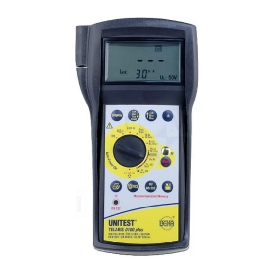 UNITEST TELARIS 0100 INSTRUCTION MANUAL Pdf Download | ManualsLib