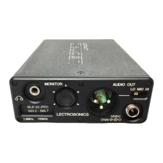 LECTROSONICS UCR205D OPERATING INSTRUCTIONS AND TROUBLESHOOTING MANUAL ...