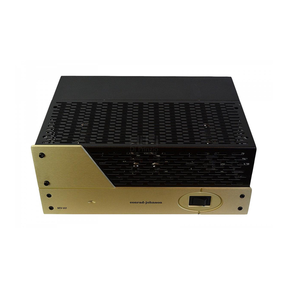 CONRAD-JOHNSON DESIGN MV60 OWNER'S MANUAL Pdf Download | ManualsLib