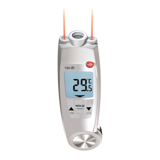 TESTO 104-IR INSTRUCTION MANUAL Pdf Download | ManualsLib