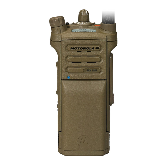 MOTOROLA SRX 2200 USER MANUAL Pdf Download | ManualsLib