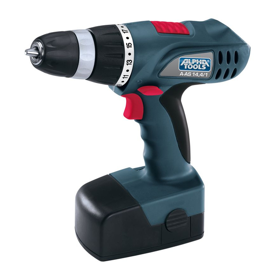 ALPHA TOOLS A-AS 14,4-1 OPERATING INSTRUCTIONS MANUAL Pdf Download ...