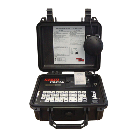 AUTO TEST AUTOSTOP MAXI USER MANUAL Pdf Download | ManualsLib