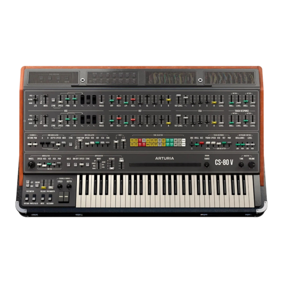 ARTURIA CS-80 V USER MANUAL Pdf Download | ManualsLib