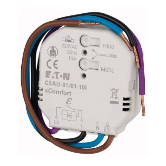 EATON XCOMFORT CSAU-01/01-10I ASSEMBLY INSTRUCTIONS/USE AND CARE MANUAL ...