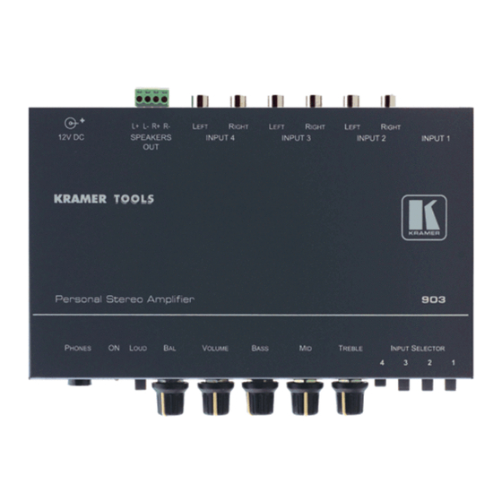 KRAMER 903 USER MANUAL Pdf Download | ManualsLib