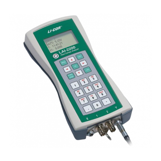 LI-COR LAI-2200 QUICK START MANUAL Pdf Download | ManualsLib