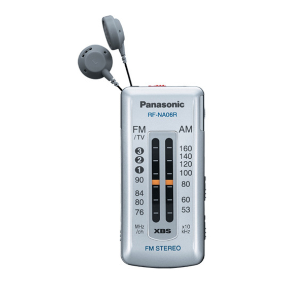 PANASONIC RF-NA06R OPERATING INSTRUCTIONS Pdf Download | ManualsLib