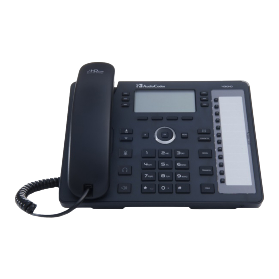 AUDIOCODES 400HD SERIES ADMINISTRATOR'S MANUAL Pdf Download | ManualsLib