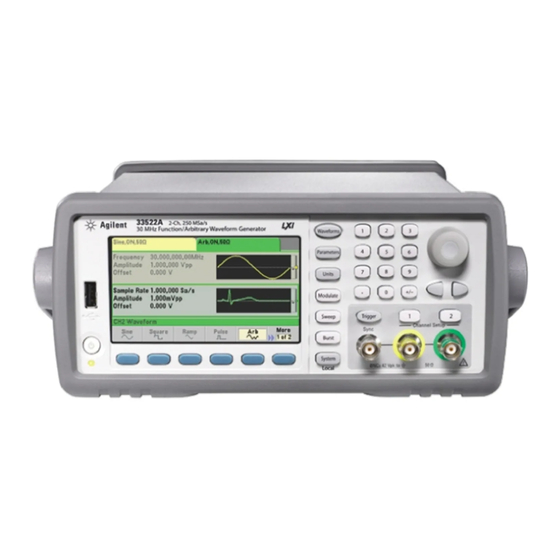 AGILENT TECHNOLOGIES AGILENT 33500 SERIES OPERATING AND SERVICE MANUAL ...