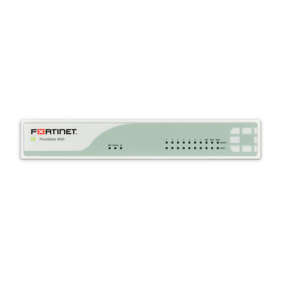 FORTINET FORTIGATE 60D QUICK START MANUAL Pdf Download | ManualsLib
