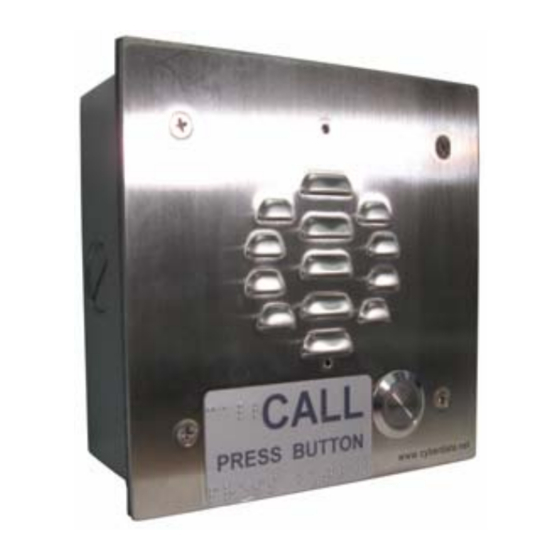 CYBERDATA VOIP INTERCOM 010935F OPERATION MANUAL Pdf Download | ManualsLib