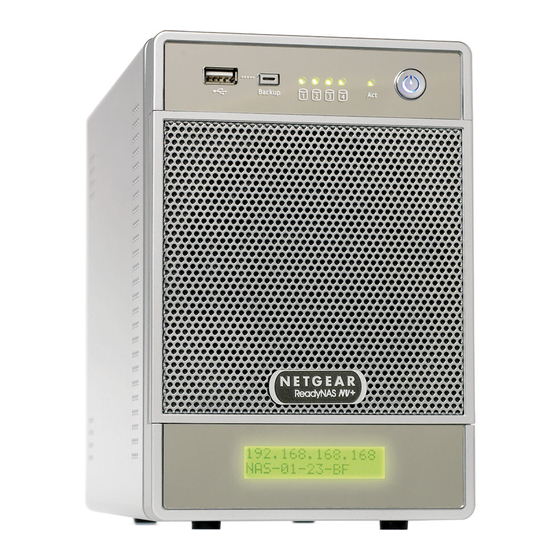 NETGEAR READYNAS NV+ SPECIFICATION SHEET Pdf Download | ManualsLib