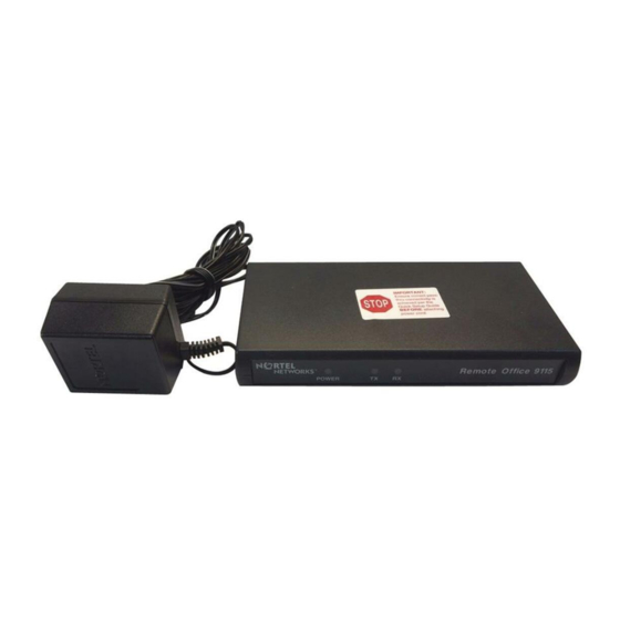 NORTEL REMOTE OFFICE 9115 REFERENCE MANUAL Pdf Download | ManualsLib