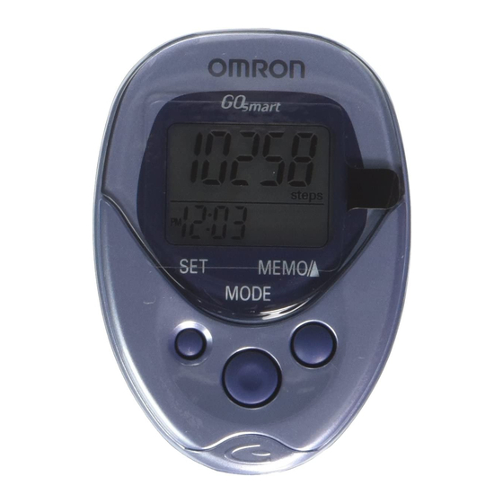 OMRON GOSMART HJ-112 INSTRUCTION MANUAL Pdf Download | ManualsLib