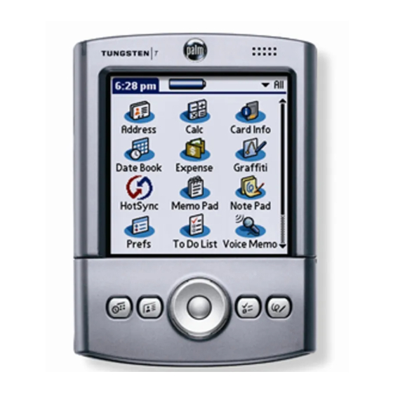 PALM TUNGSTEN TUNGSTEN T HANDHELDS HANDBOOK Pdf Download | ManualsLib