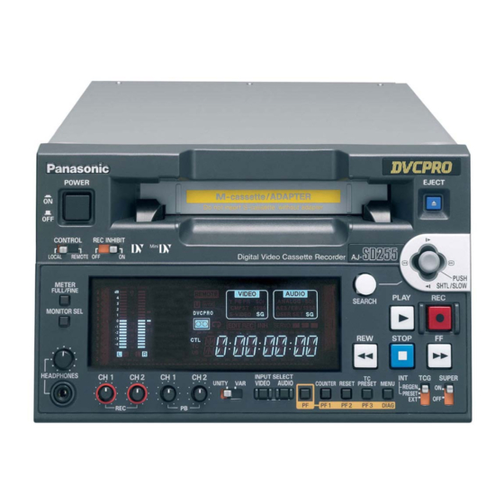 PANASONIC AJ-SD255 OPERATING INSTRUCTIONS MANUAL Pdf Download | ManualsLib