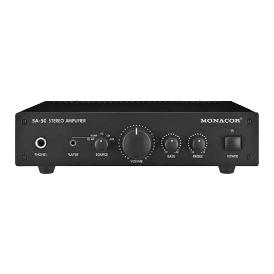 MONACOR SA-50 INSTRUCTION MANUAL Pdf Download | ManualsLib