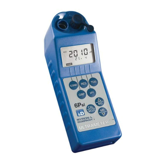 MYRON L ULTRAMETER 6P OPERATION MANUAL Pdf Download | ManualsLib