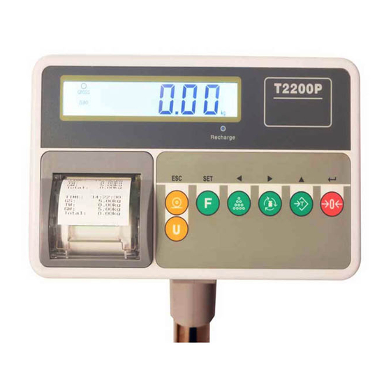 TAIWAN SCALE T2200P SERIES USER MANUAL Pdf Download | ManualsLib