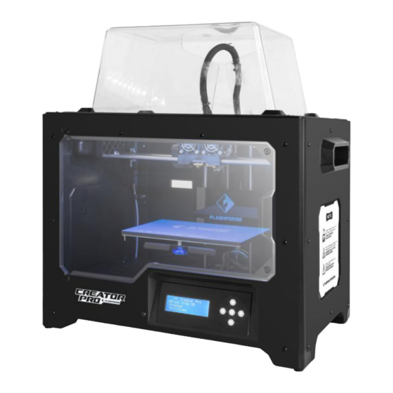 FLASHFORGE CREATOR PRO USER MANUAL Pdf Download | ManualsLib