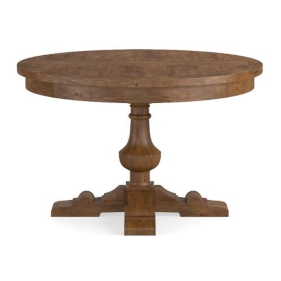 WILLIAMS-SONOMA ROUND BALUSTRADE TABLE ASSEMBLY INSTRUCTIONS Pdf ...