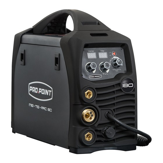 PRO.POINT 180 MULTI-PROCESS MIG-ARC-TIG WELDER USER MANUAL Pdf Download ...