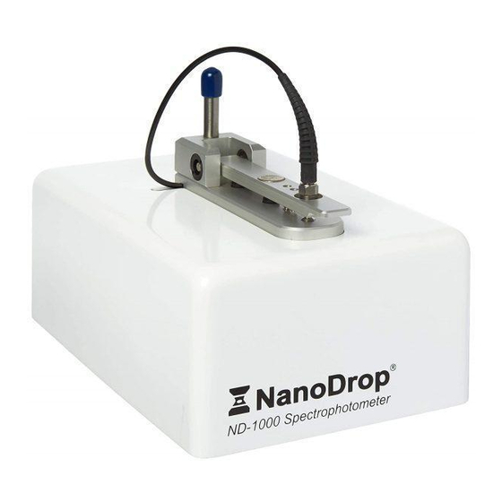 THERMO SCIENTIFIC NANODROP 1000 V3.7 USER MANUAL Pdf Download | ManualsLib
