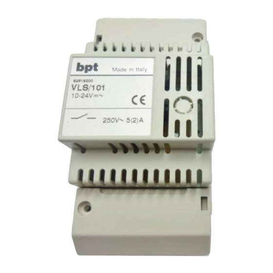 BPT VLS/101 INSTALLATION INSTRUCTIONS Pdf Download | ManualsLib