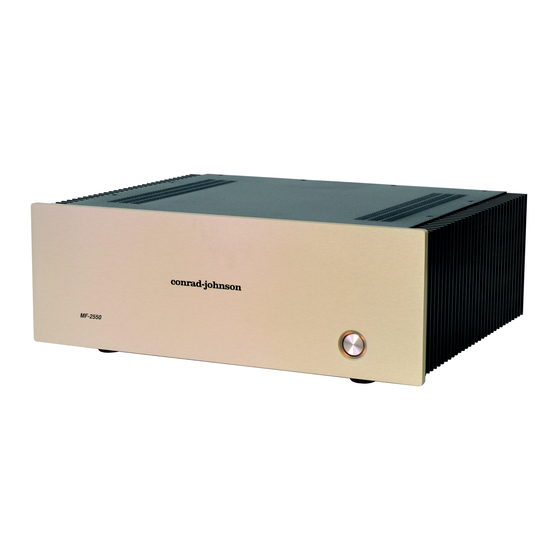 CONRAD-JOHNSON DESIGN MF2550 OWNER'S MANUAL Pdf Download | ManualsLib