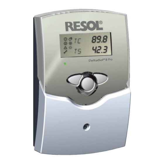 RESOL DELTASOL B PRO MOUNTING AND OPERATION MANUAL Pdf Download ...