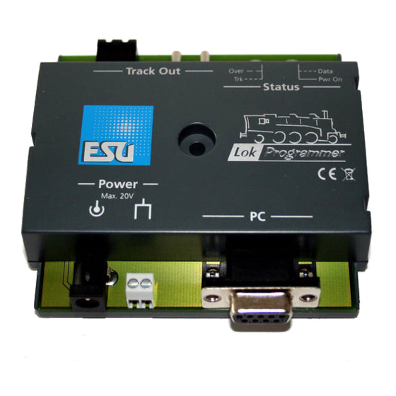 ESU LOKPROGRAMMER INSTRUCTION MANUAL Pdf Download | ManualsLib