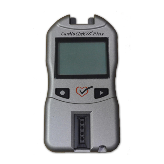 CARDIOCHEK PLUS USER MANUAL Pdf Download | ManualsLib