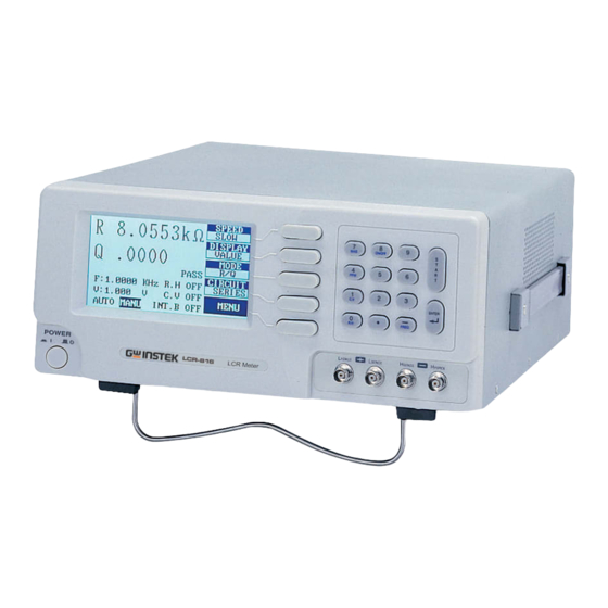 INSTEK DIGITAL LCR-819 USER MANUAL Pdf Download | ManualsLib