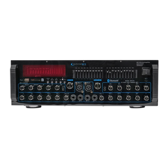 TECHNICAL PRO MM2000BT USER MANUAL Pdf Download | ManualsLib