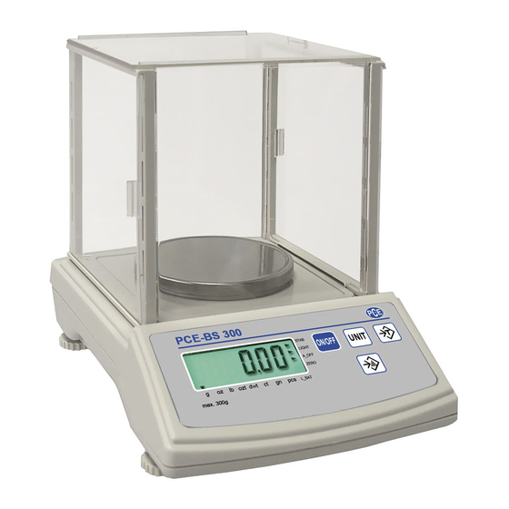 PCE INSTRUMENTS PCE-BS 300 MANUAL Pdf Download | ManualsLib