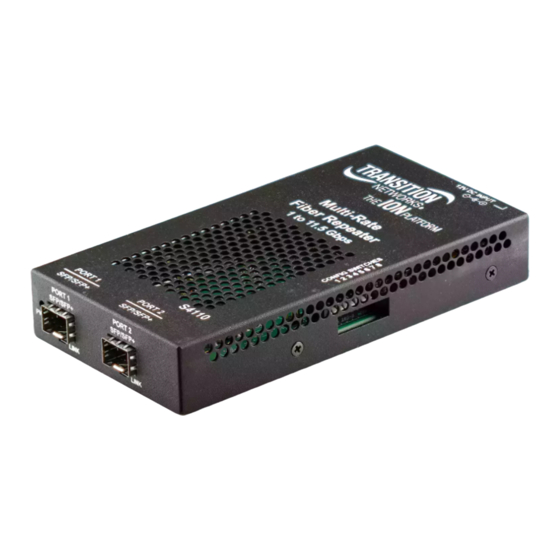 TRANSITION NETWORKS S4110-4848 INSTALL MANUAL Pdf Download | ManualsLib