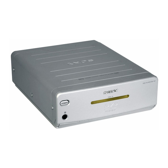 SONY MV-101 OPERATING INSTRUCTIONS MANUAL Pdf Download | ManualsLib